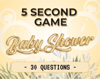 5 Second Baby Shower Game - Etsy