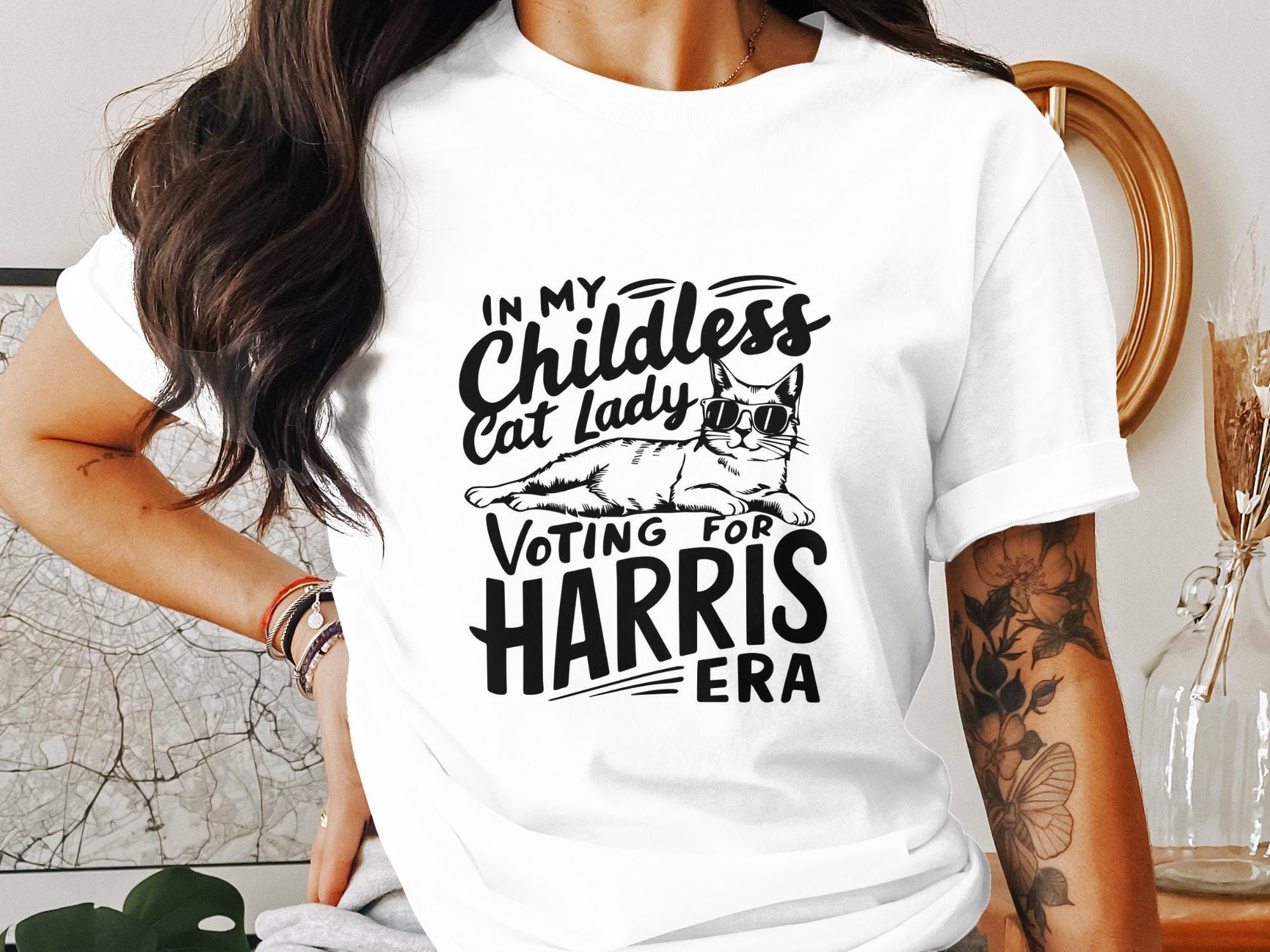 Kamala Harris Childless Cat Lady SVG Clip Art for Childfree Cat ...