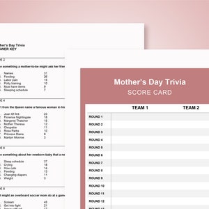 Powerpoint Trivia Game, Mothers Day Virtual Party Activity, Fun Family ...