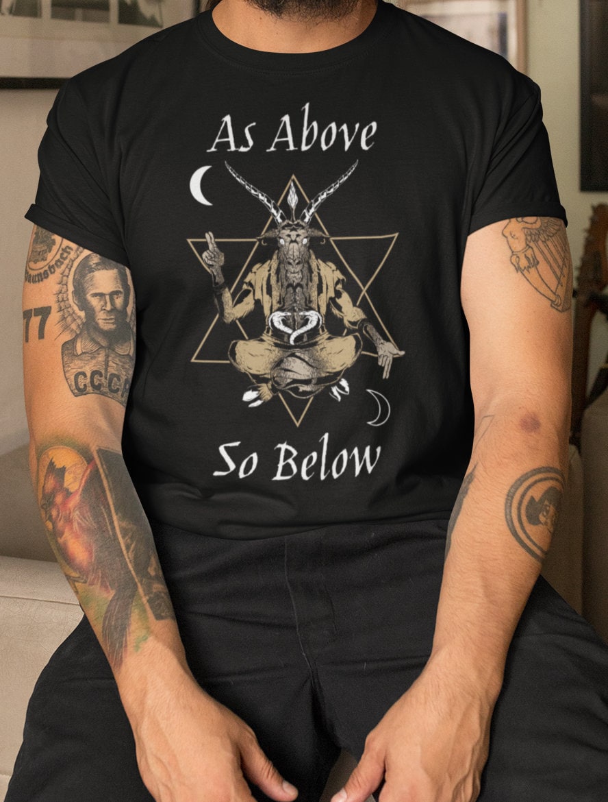 As Above so Below Baphomet the Hexagram Magic Alchemy Occult Witchcraft ...