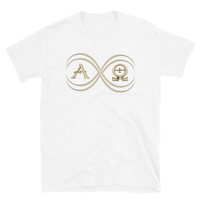 Infinity Symbol Alpha and Omega Alphabet Greek God Symbol Short-sleeve ...