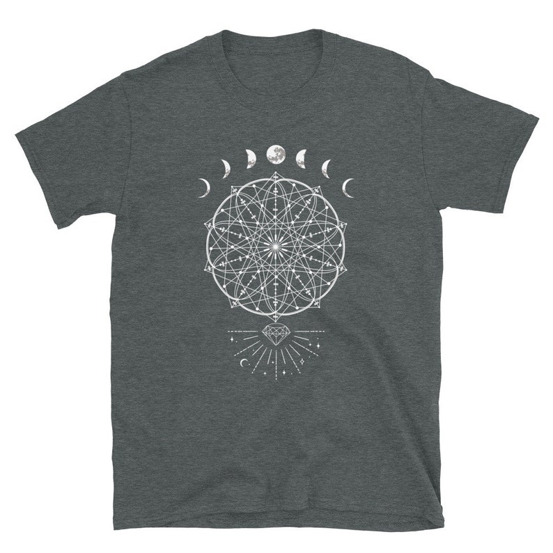 Sacred Geometry Shirt, Occult Symbols, Spiritual Gift, Moon Phases ...