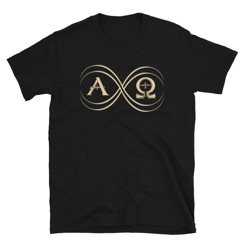Infinity Symbol Alpha and Omega Alphabet Greek God Symbol Short-sleeve ...