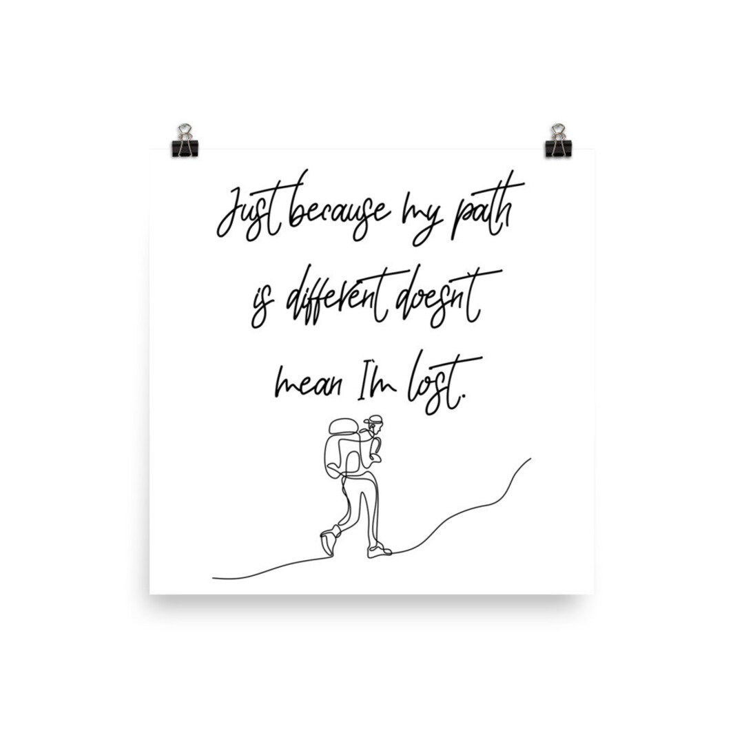 My Path Inspirational Motivational Quotes Hiking Mountain - Etsy