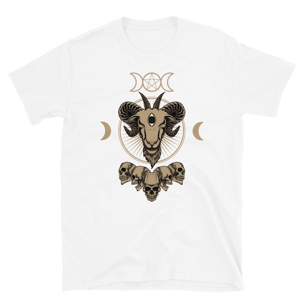 Baphomet Triple Moon Skull Wiccan Occult Symbol Goat Head - Etsy