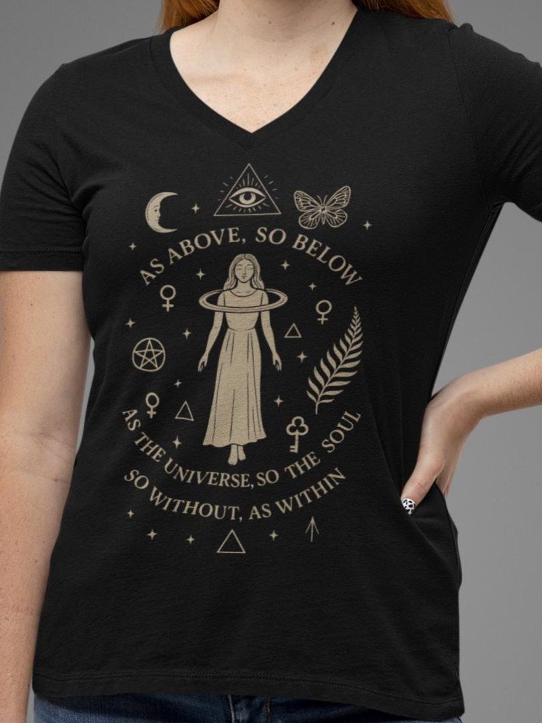 Mystic “as Above so Below” T-shirt – Occult Spiritual Graphic Tee ...