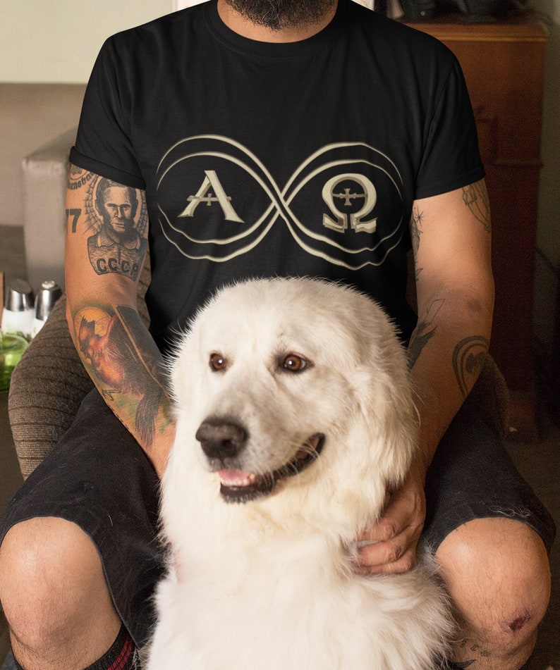 Infinity Symbol Alpha and Omega Alphabet Greek God Symbol Short-sleeve ...