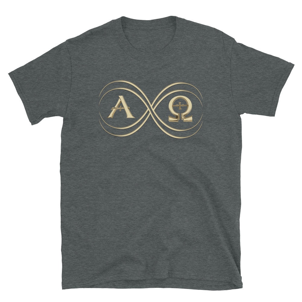 Infinity Symbol Alpha and Omega Alphabet Greek God Symbol Short-sleeve ...