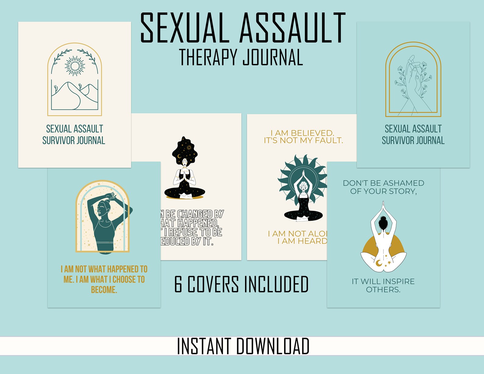 Printable Therapy Journal, Sexual Assault Journaling, Mental Health ...