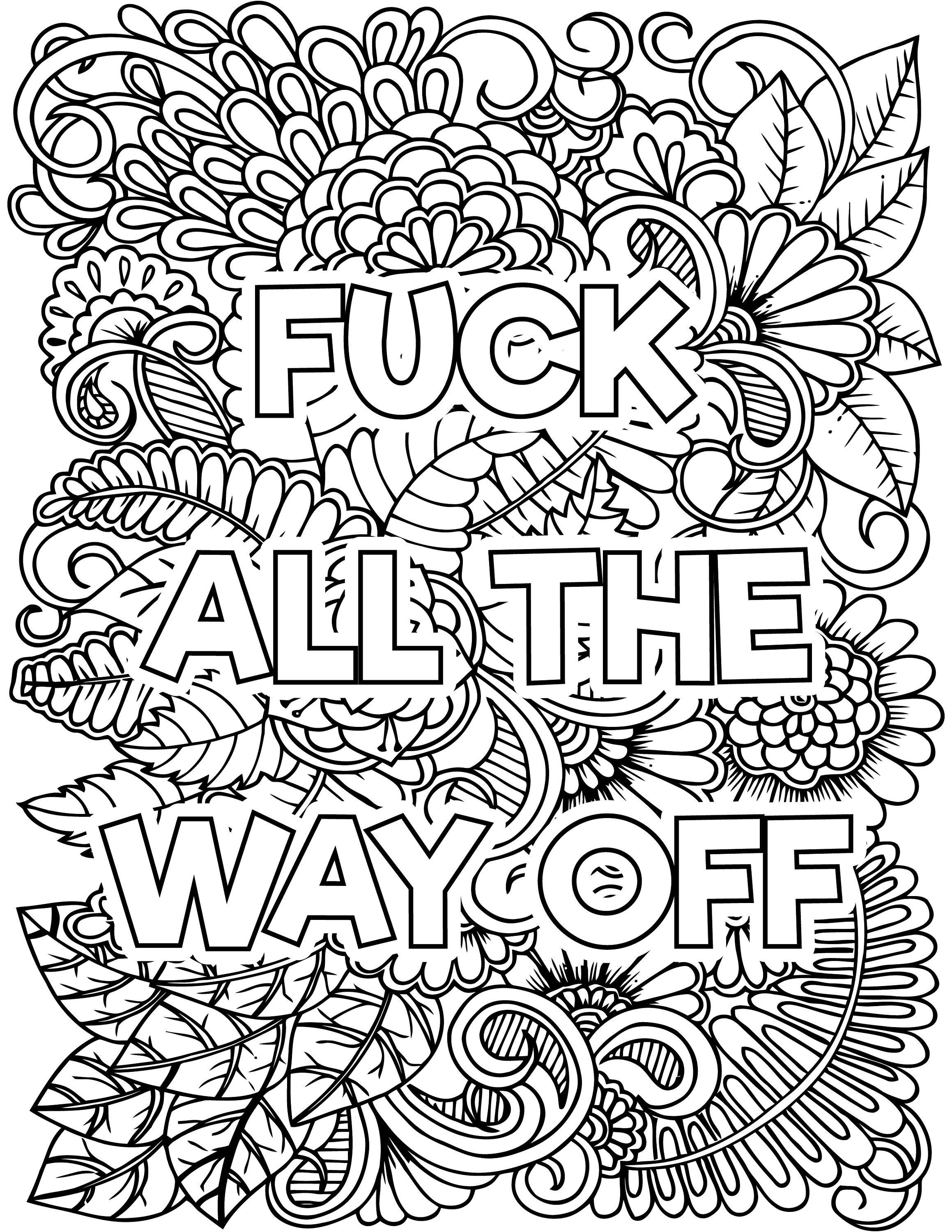 5 Adult Swear Words Coloring Book Pages Etsy Australia