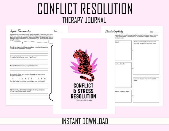 Conflict & Stress Resolution Therapy Journal: Creating New - Etsy