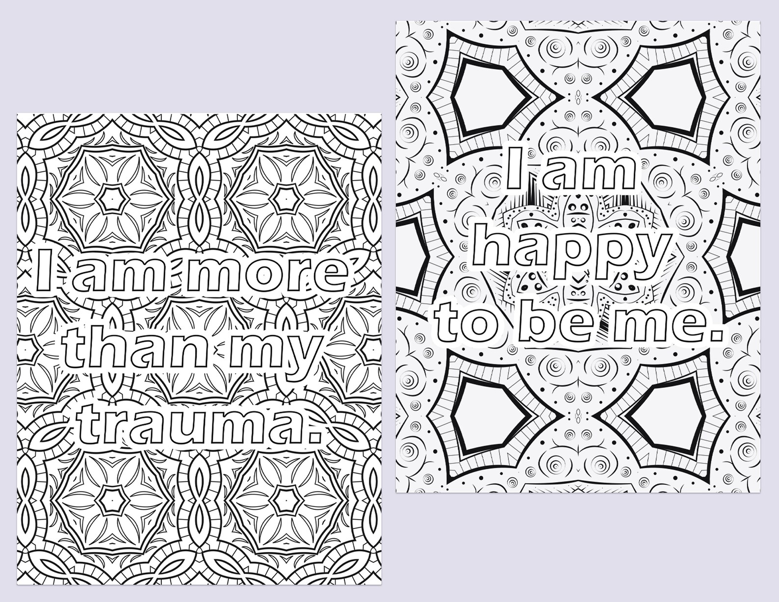 15 Coloring Book Pages, Mental Health Affirmations, Coloring Pages ...
