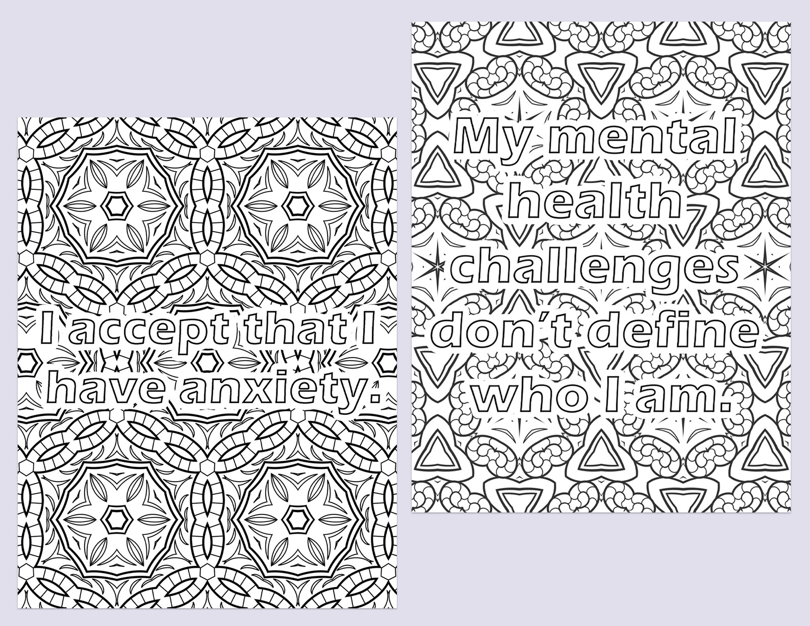 15 Coloring Book Pages, Mental Health Affirmations, Coloring Pages ...