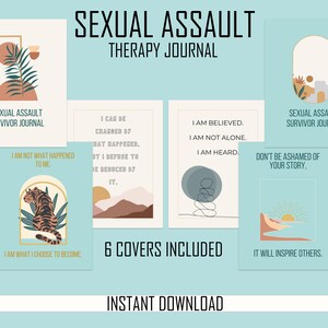 Sexual Assault Journaling, Printable Therapy Journal, Mental Health ...