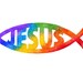 Jesus Sublimation PNG | Christian Fish Symbol | Watercolor Rainbow Clip ...