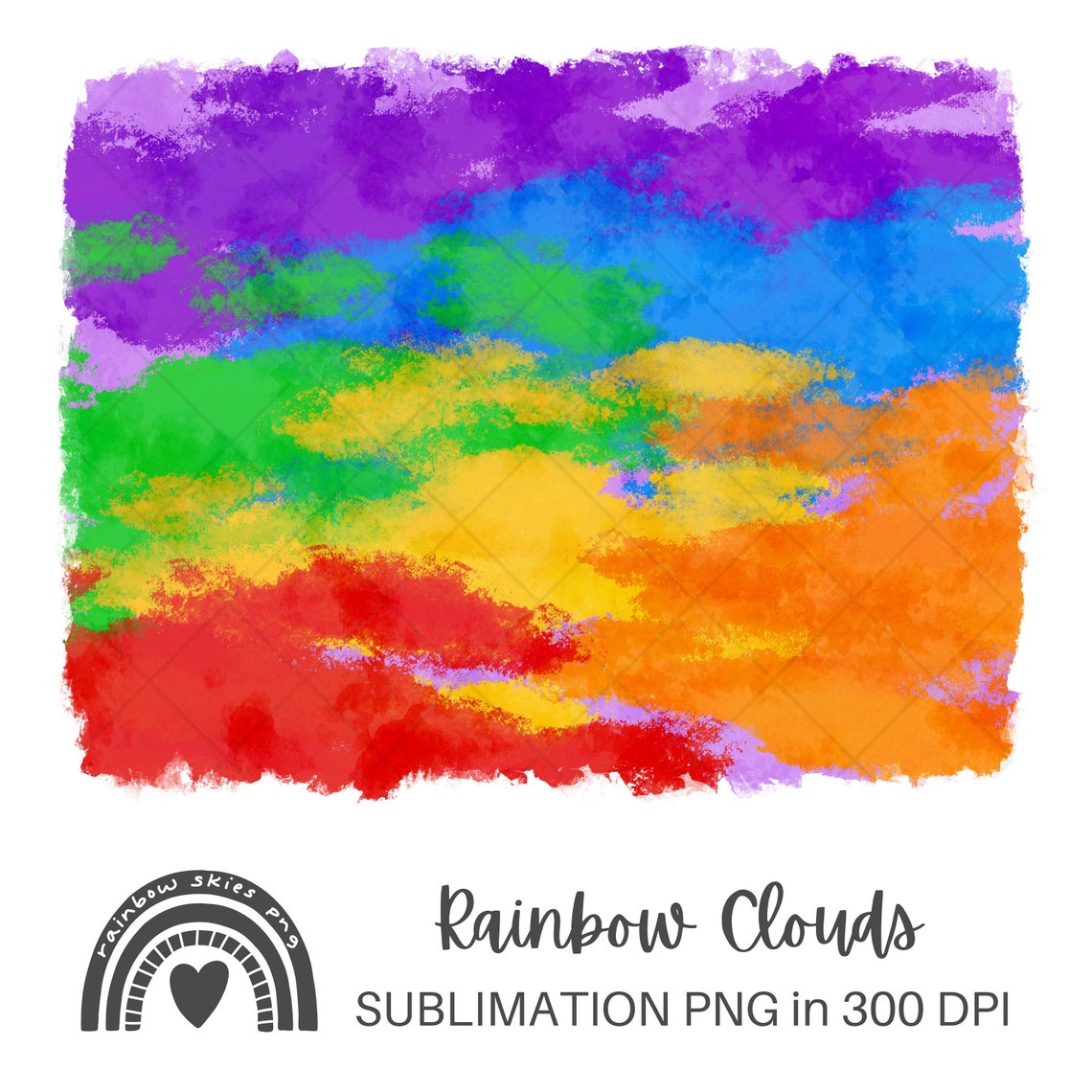 Sublimation PNG Background Rainbow Clouds Abstract Pride LGBT - Etsy