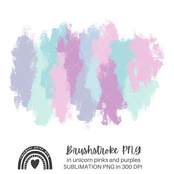Brushstroke Sublimation PNG Unicorn Pastels Spring Summer - Etsy