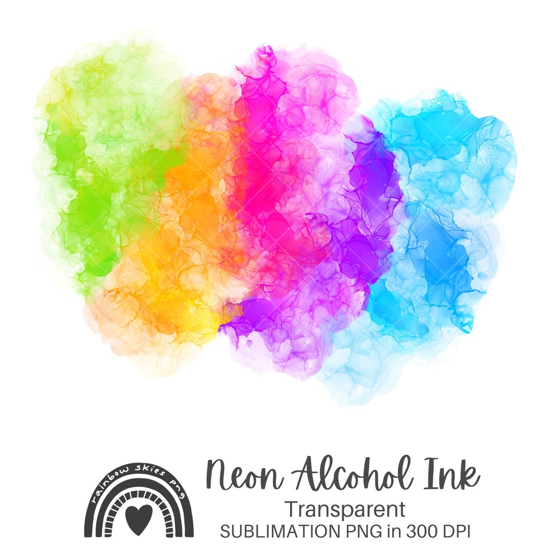 Neon Sublimation PNG | Neon Alcohol Ink | Bright Colors Transparent PNG ...