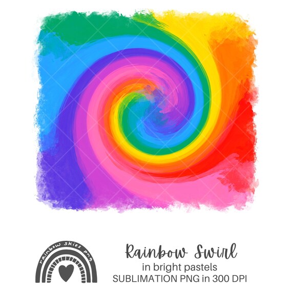 Rainbow Sublimation PNG Bright Pastel Rainbow PNG Background | Etsy