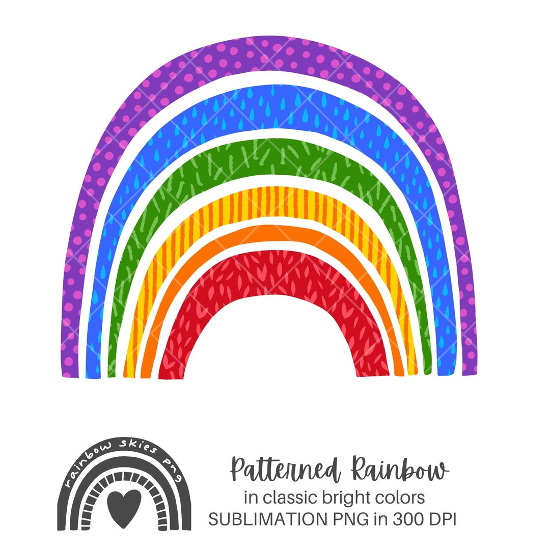 Rainbow Sublimation PNG | Summer Pride | Rainbow Transfer | Rainbow ...