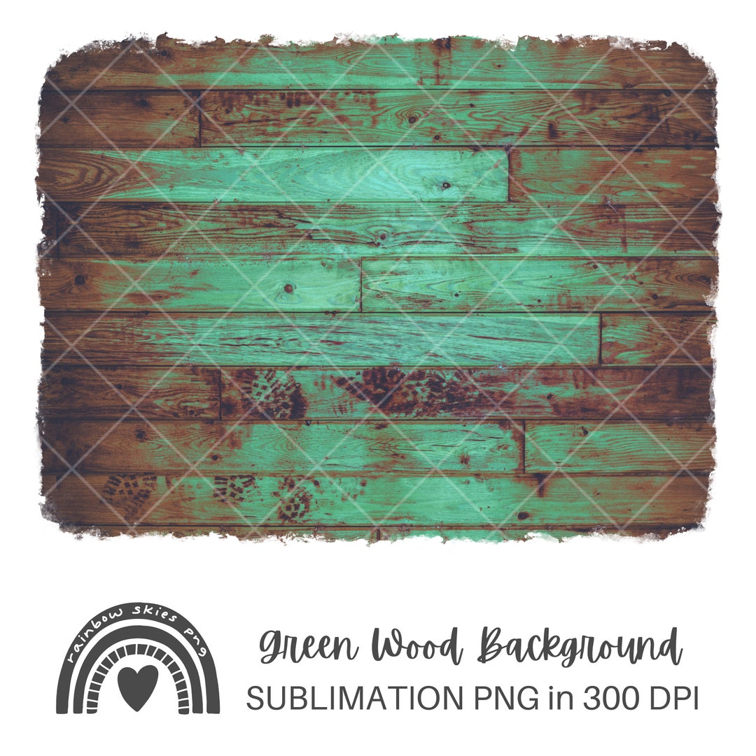 Sublimation PNG Background Turquoise Green Painted Wood Summer Fall ...