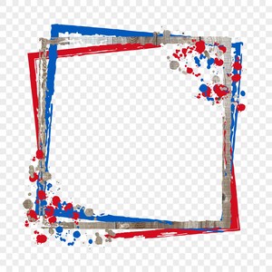Splatter Frame PNG in Red Blue and Weathered Wood | Sublimation PNG ...
