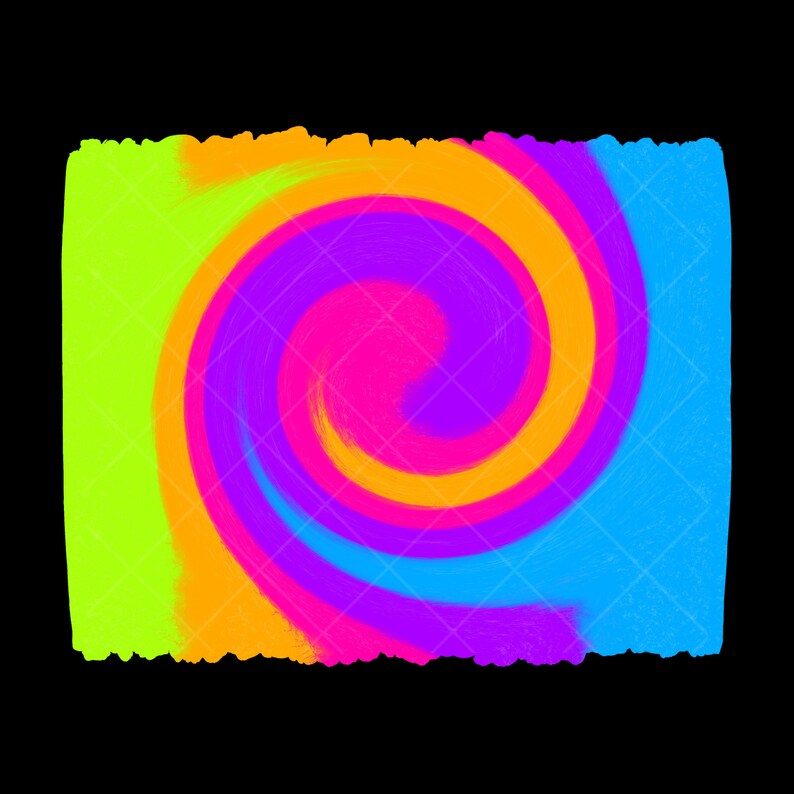 Sublimation PNG Neon Color Spin Neon Brights Spring Summer - Etsy