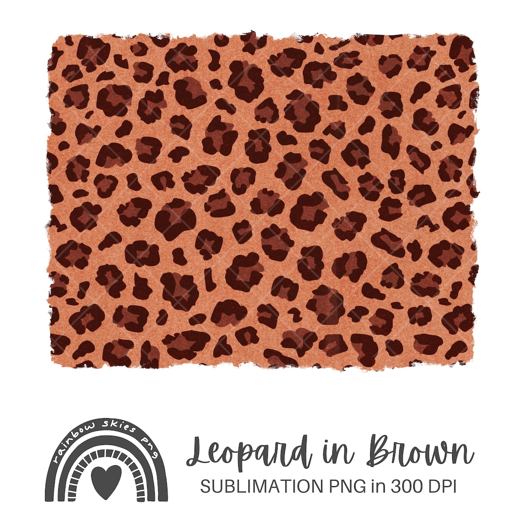 Sublimation PNG Background Leopard Animal Print in Brown Digital ...