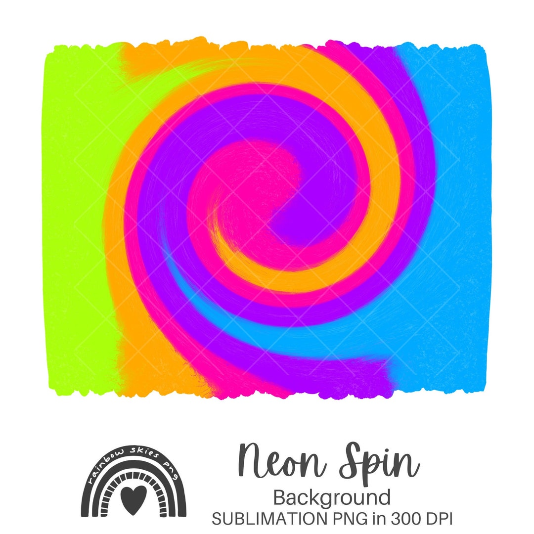 Sublimation PNG | Neon Color Spin | Neon Brights Spring Summer PNG ...