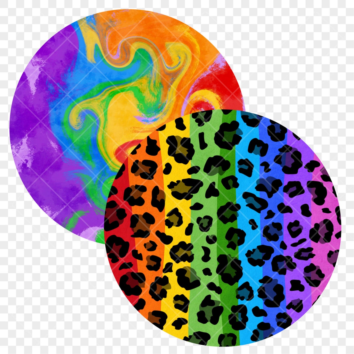 Rainbow Circles Car Coaster PNG Sublimation Circle PNG - Etsy