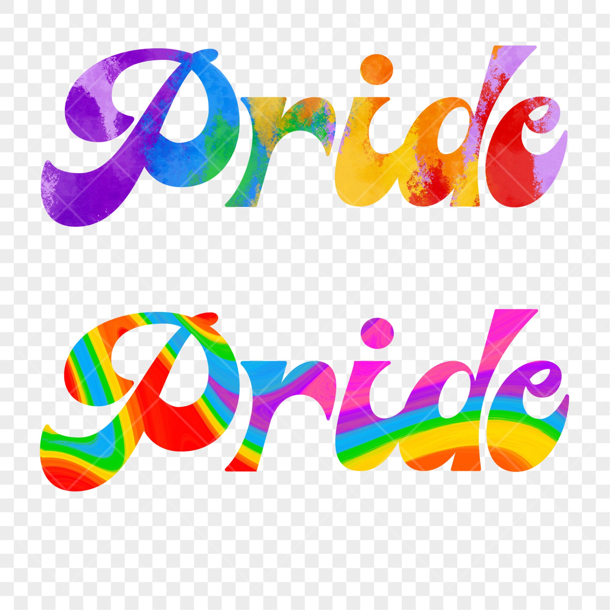 Rainbow Pride Sublimation PNG | Pride LGBTQ Clip Art | Pride Word Art ...