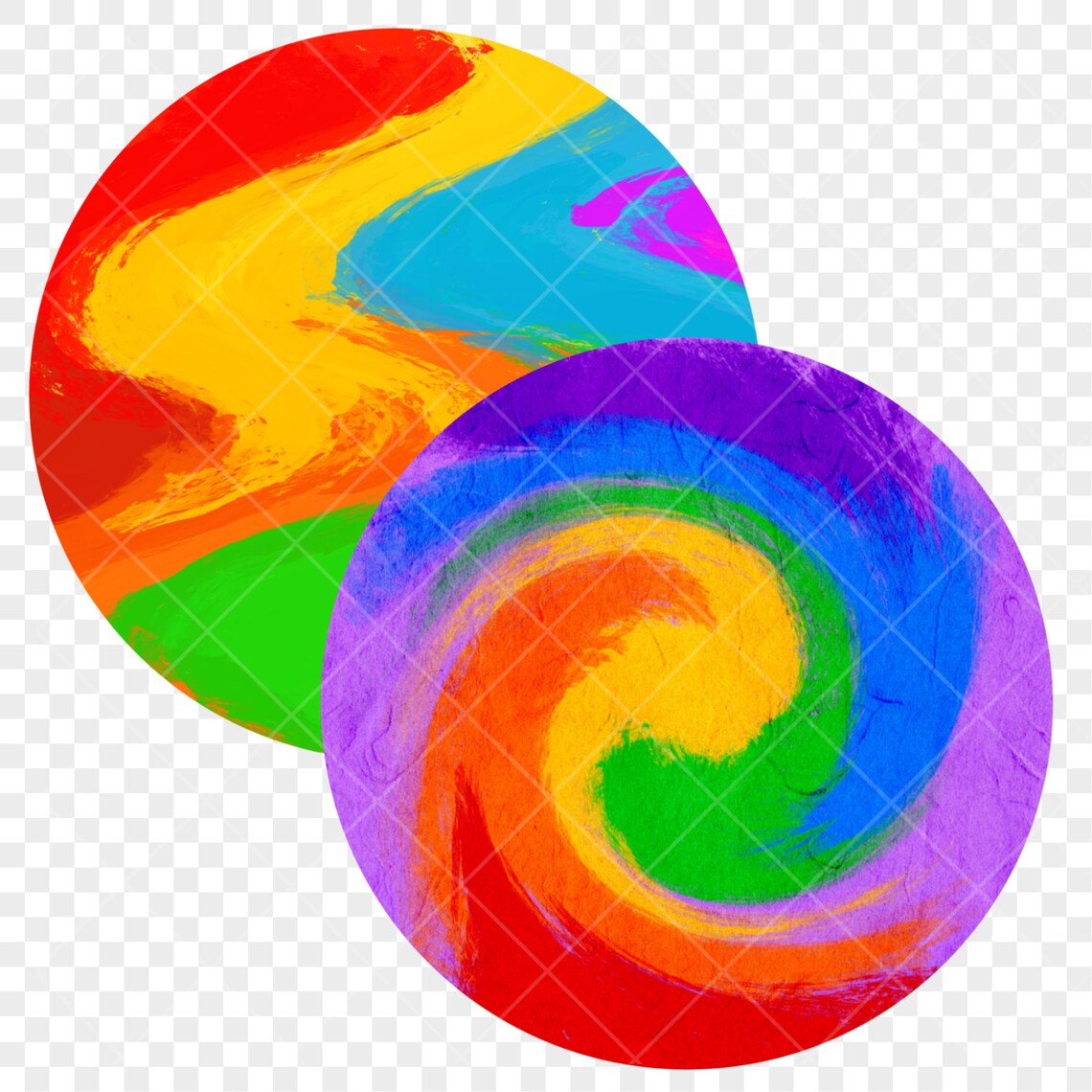 Rainbow Circles Car Coaster PNG Sublimation Circle PNG - Etsy