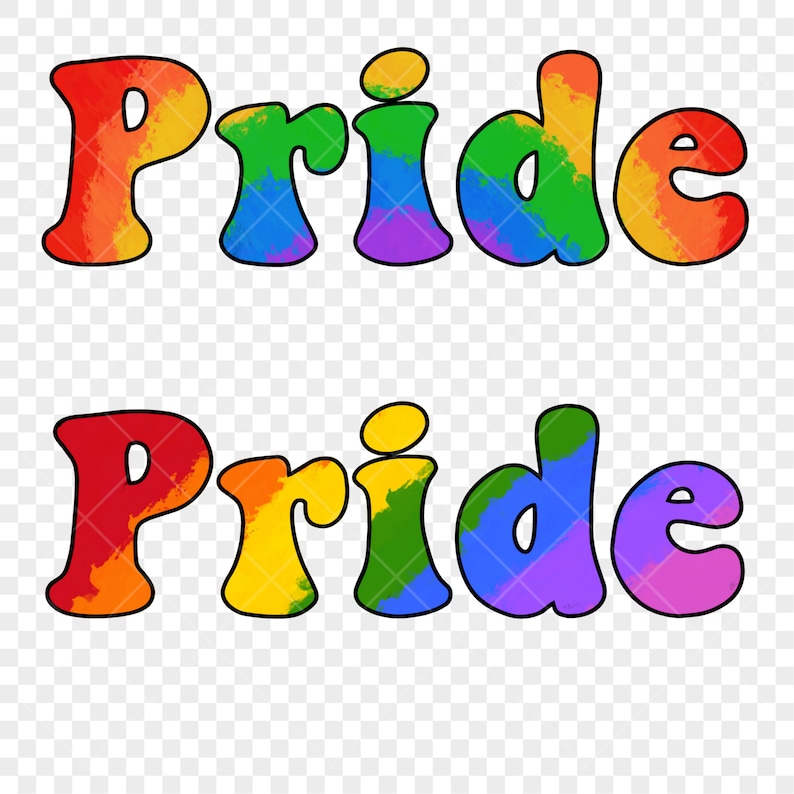 Rainbow Pride Sublimation PNG | Pride LGBTQ Clip Art | Pride Word Art ...