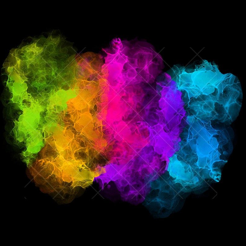 Neon Sublimation PNG Neon Alcohol Ink Bright Colors Transparent PNG ...