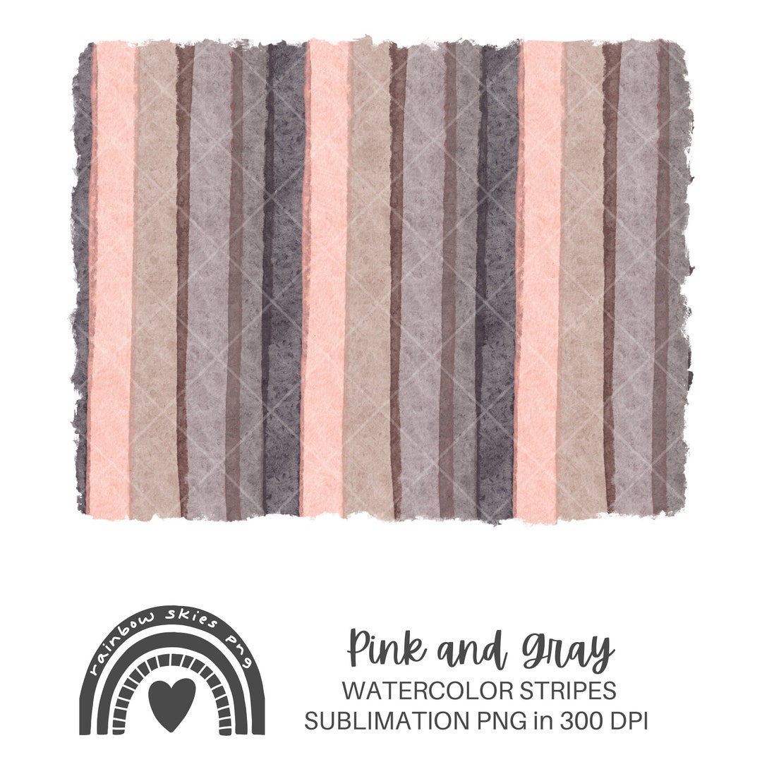 Watercolor Stripes PNG Background - Pink, Gray (digital Download) - Etsy