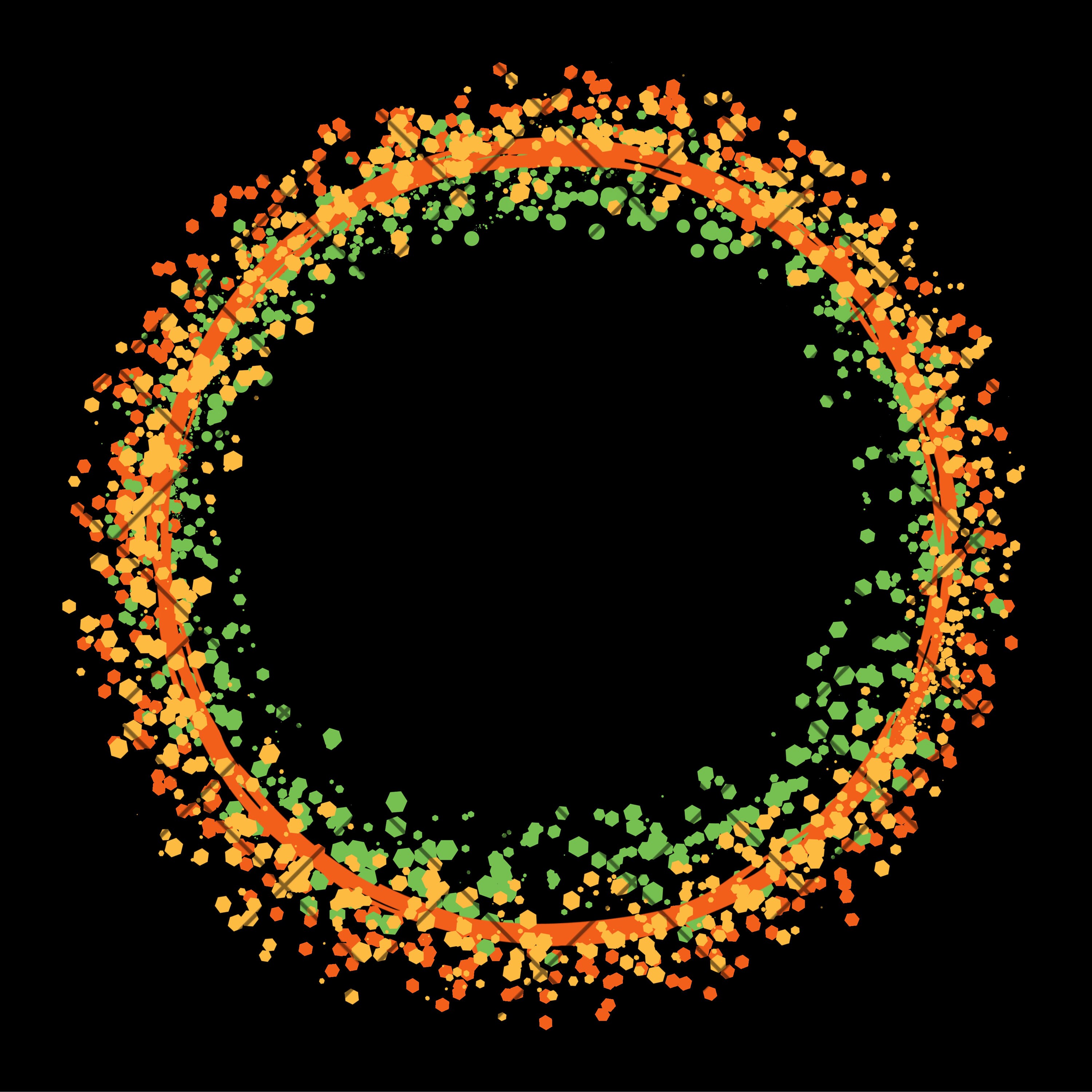 Fall Splatter Circle Frame PNG: Orange, Gold, Green (digital Download ...