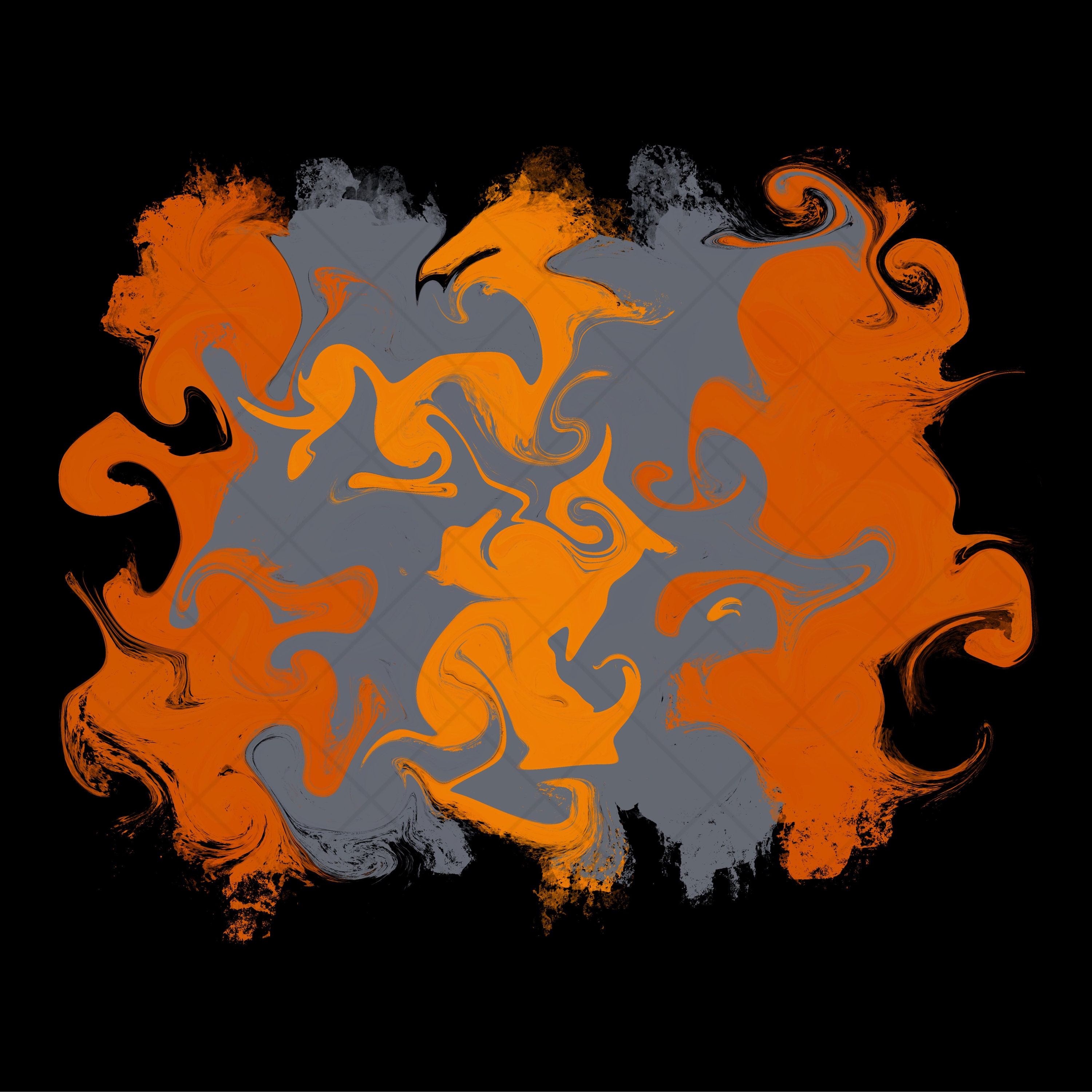 Fall Sublimation PNG: Retro Orange Gray Abstract Swirl (digital ...