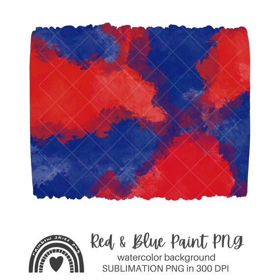 Sublimation PNG Background Patriotic Red and Blue Watercolor - Etsy