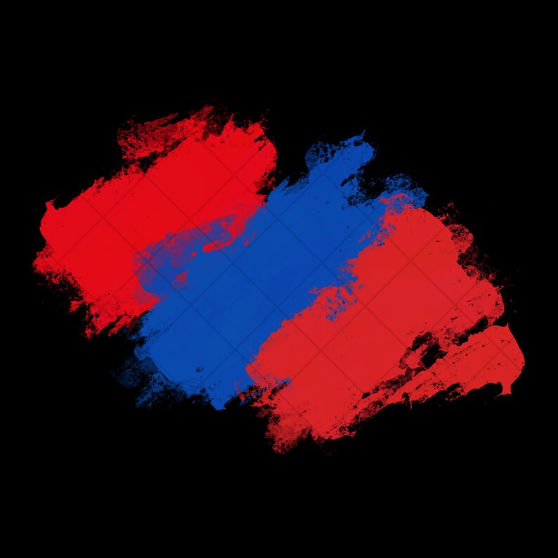 Red and Blue Watercolor Brush Strokes PNG, Patriotic Sublimation ...