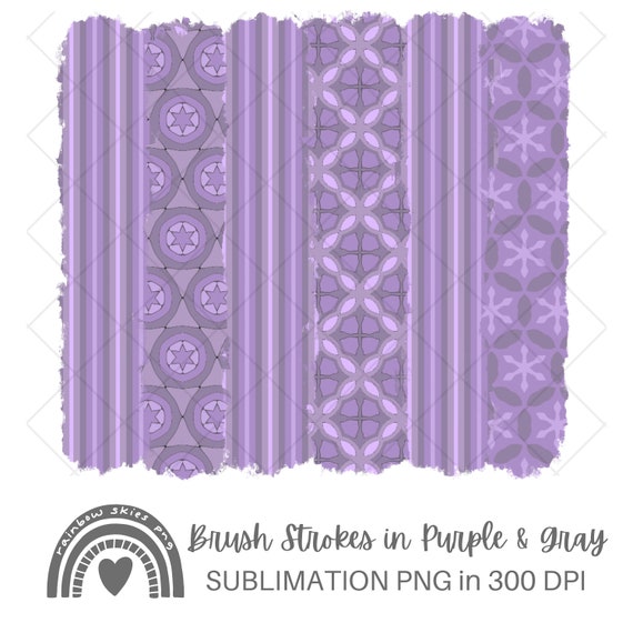 Sublimation PNG Background Purple and Gray Patterned Brush | Etsy
