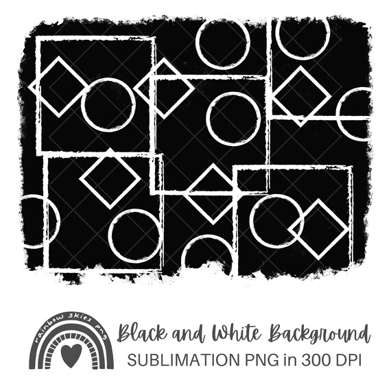 Sublimation PNG Abstract Design Black and White Background 3 | Etsy