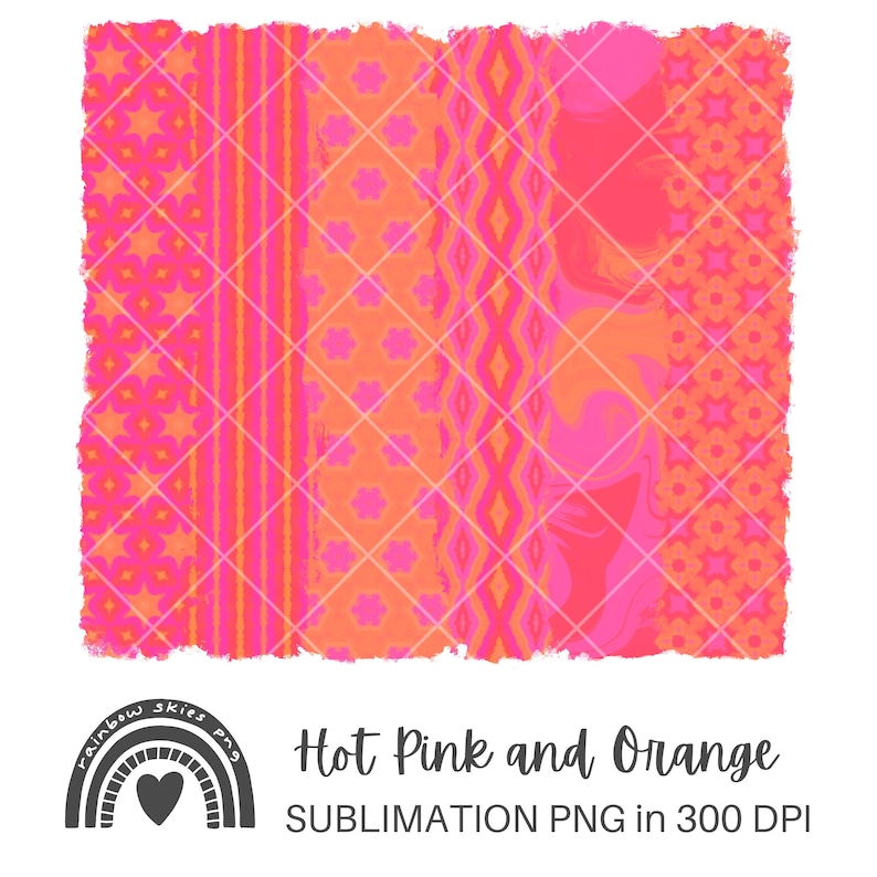 Sublimation PNG Background Hot Pink Fuchsia Magenta Orange - Etsy