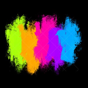 Neon Textured Sublimation PNG | Neon Brights | Brushstroke Spring ...