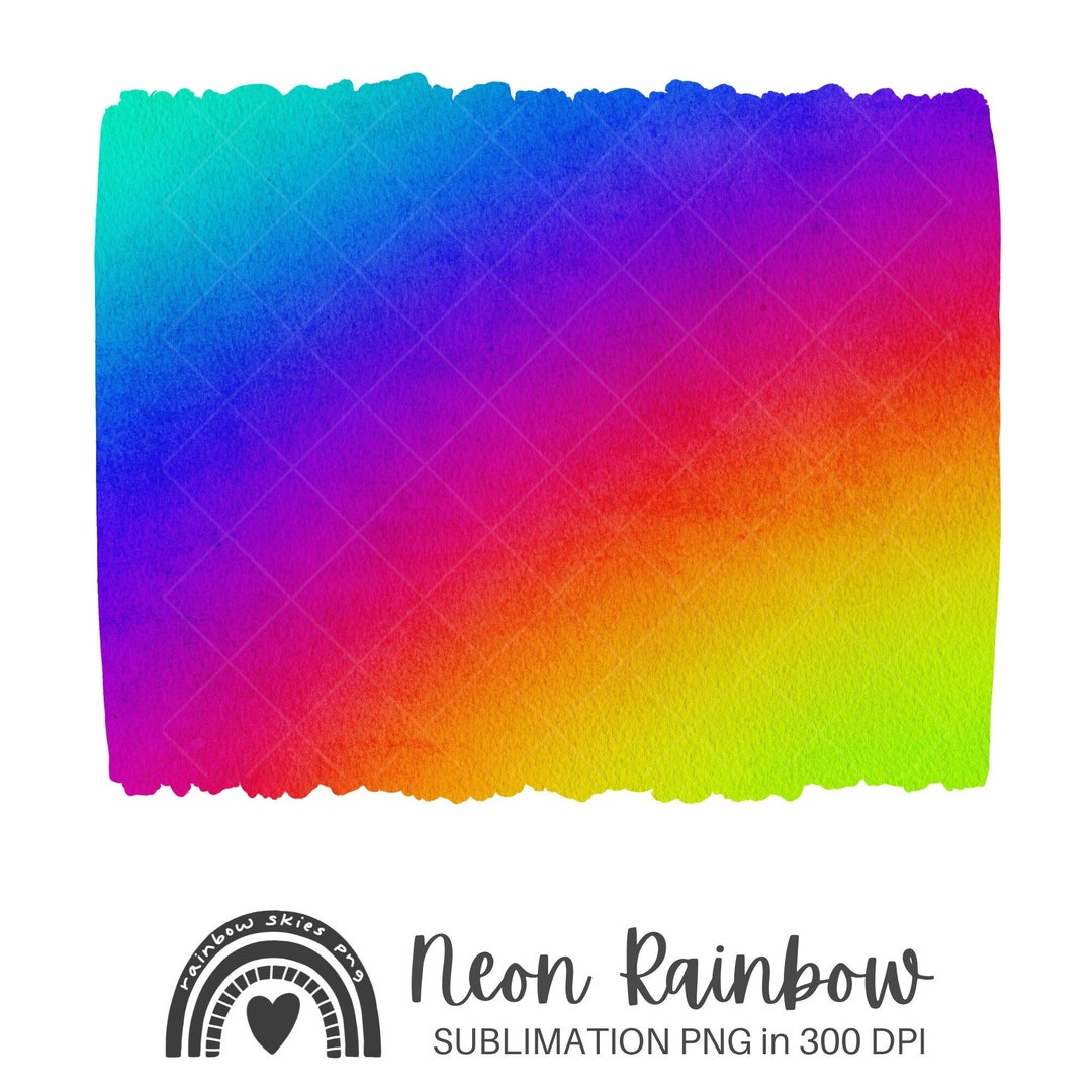 Sublimation PNG | Neon Rainbow | Neon Brights Spring Summer PNG ...