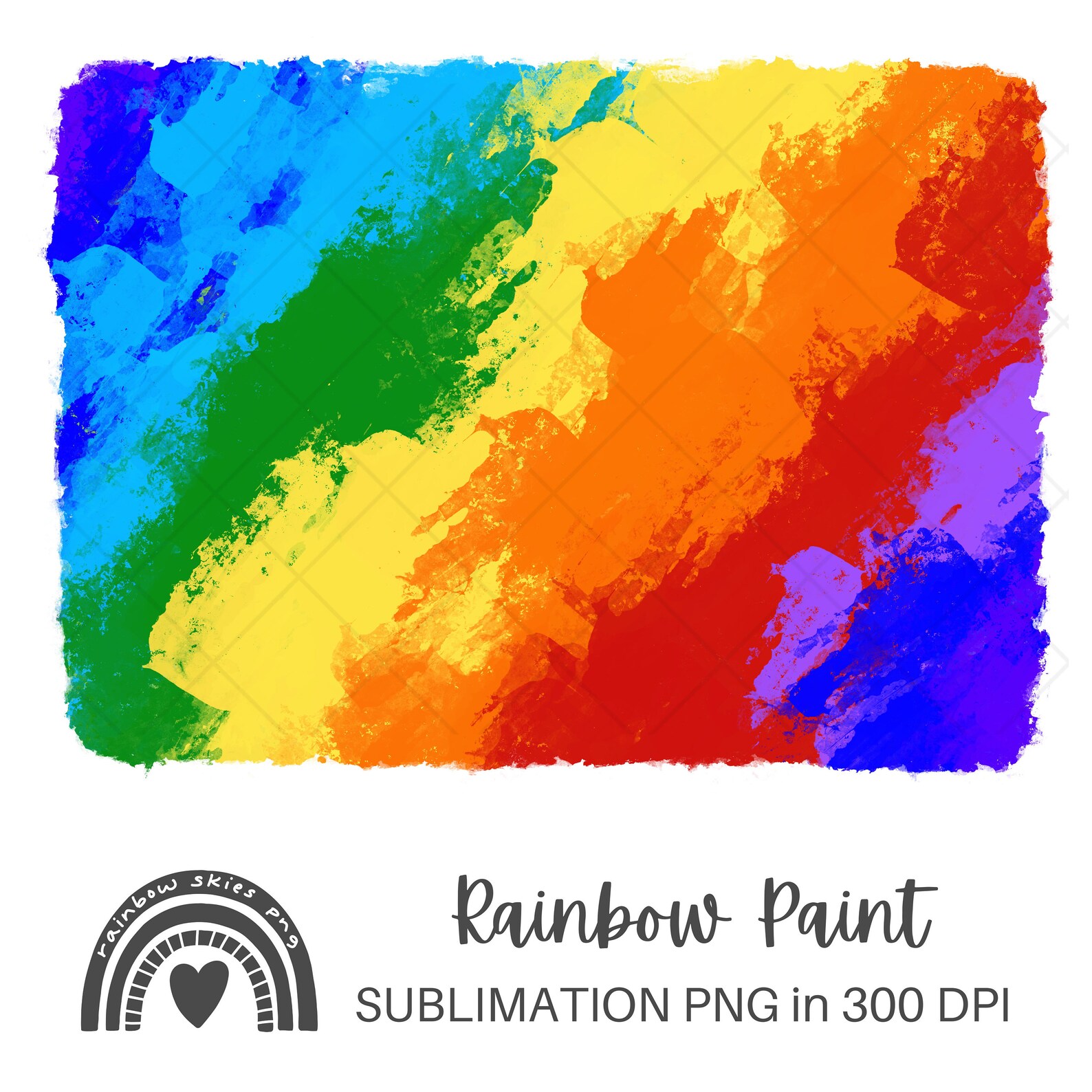 Sublimation PNG Background Rainbow Paint Diagonal Pride LGBT Summer ...
