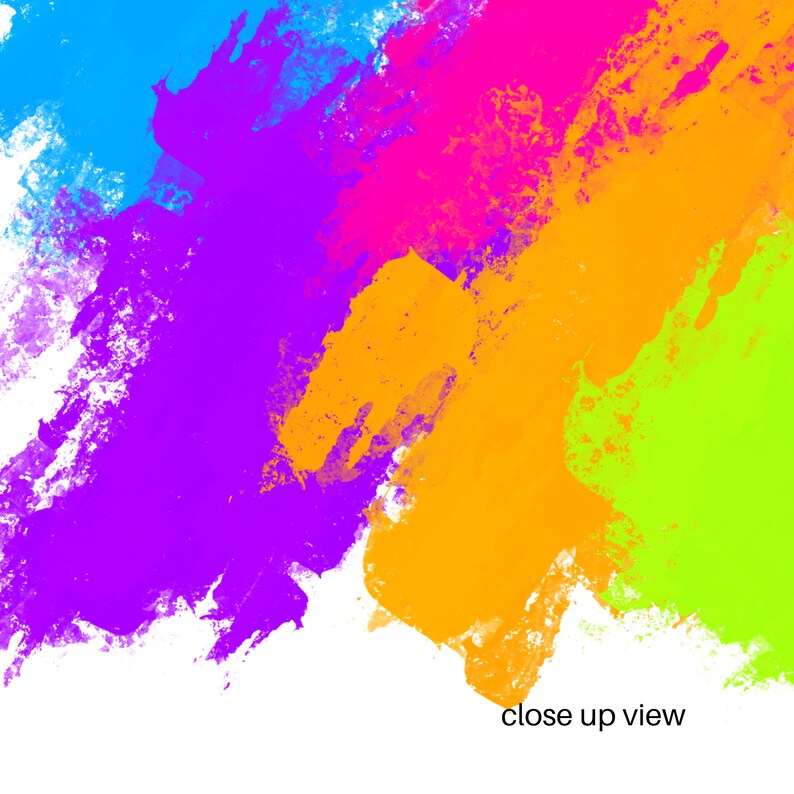 Neon Sublimation PNG Messy Brushstroke PNG Bright Colors Transparent ...