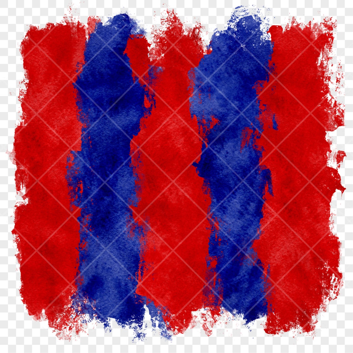 Patriotic Watercolor Brush Strokes PNG: Red, Blue, USA (digital ...