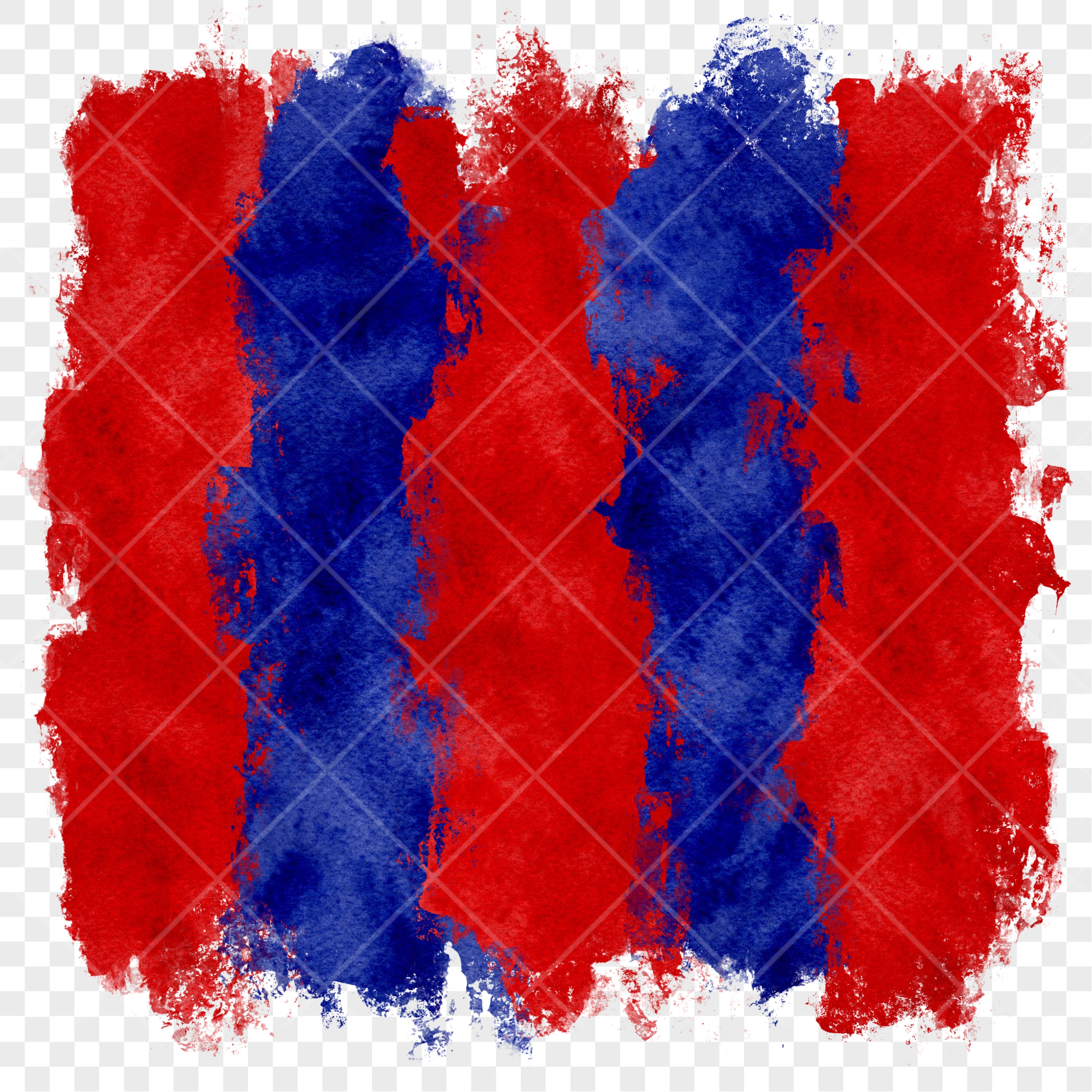 Patriotic Watercolor Brush Strokes PNG: Red, Blue, USA (digital ...