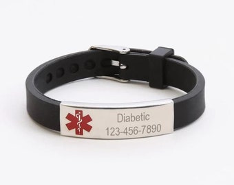 Personalized Medical ID Bracelet - Etsy