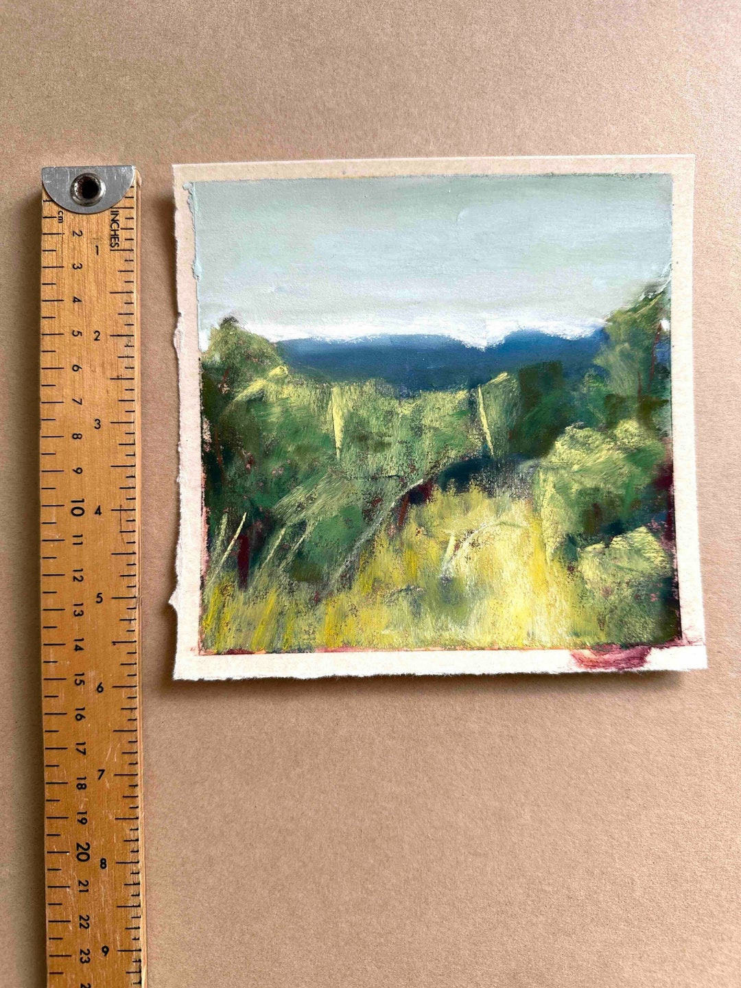 Original Soft Pastel 6x6 Landscape Painting of Sawyer Camp Trail in ...